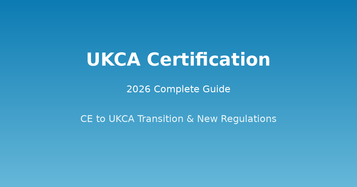 UKCA认证2026最新完全指南：CE标志已无限期承认，企业无需强制转换